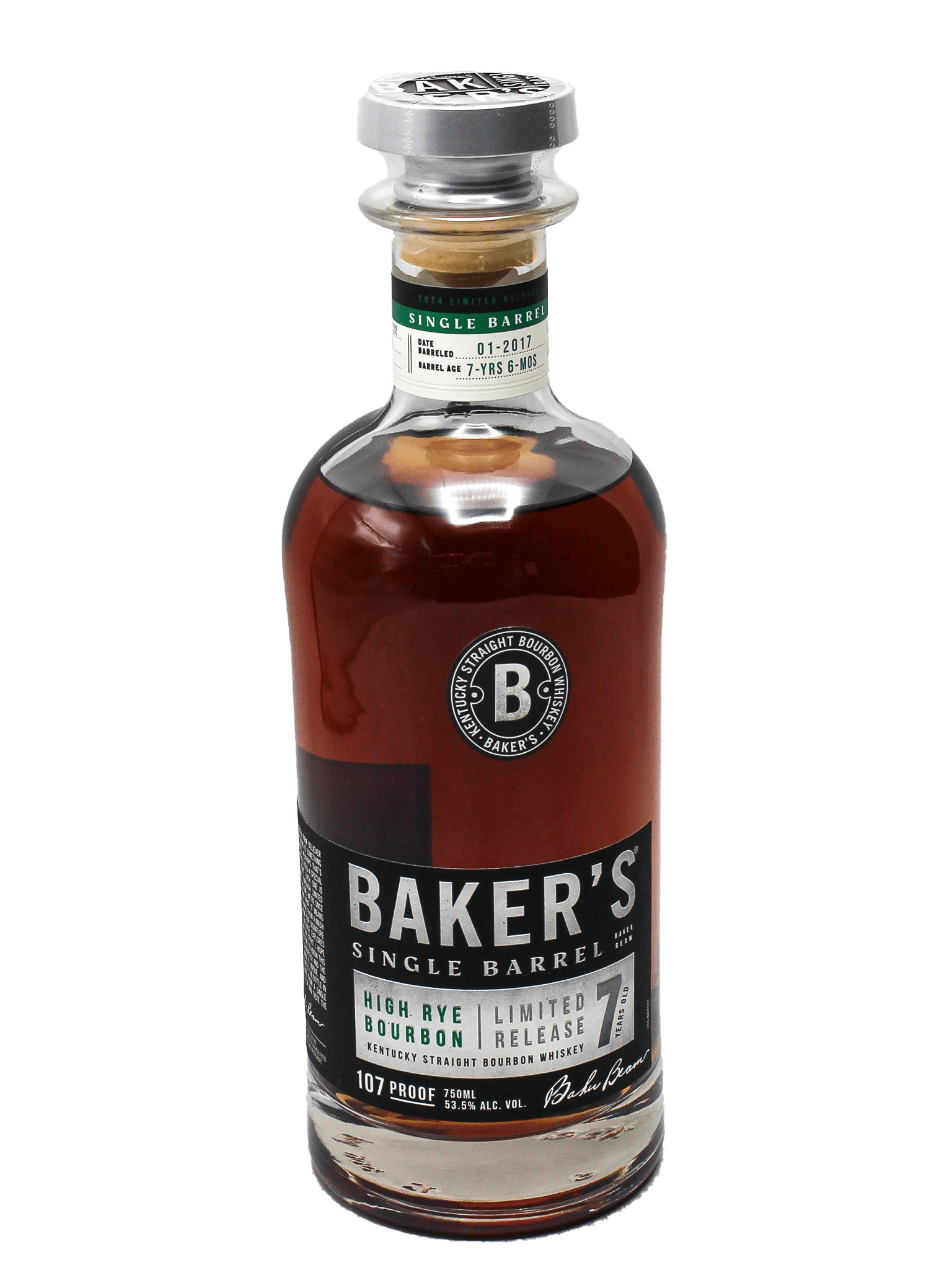 Baker's 7 Year Old High Rye Bourbon Kentucky Straight Bourbon Whiskey