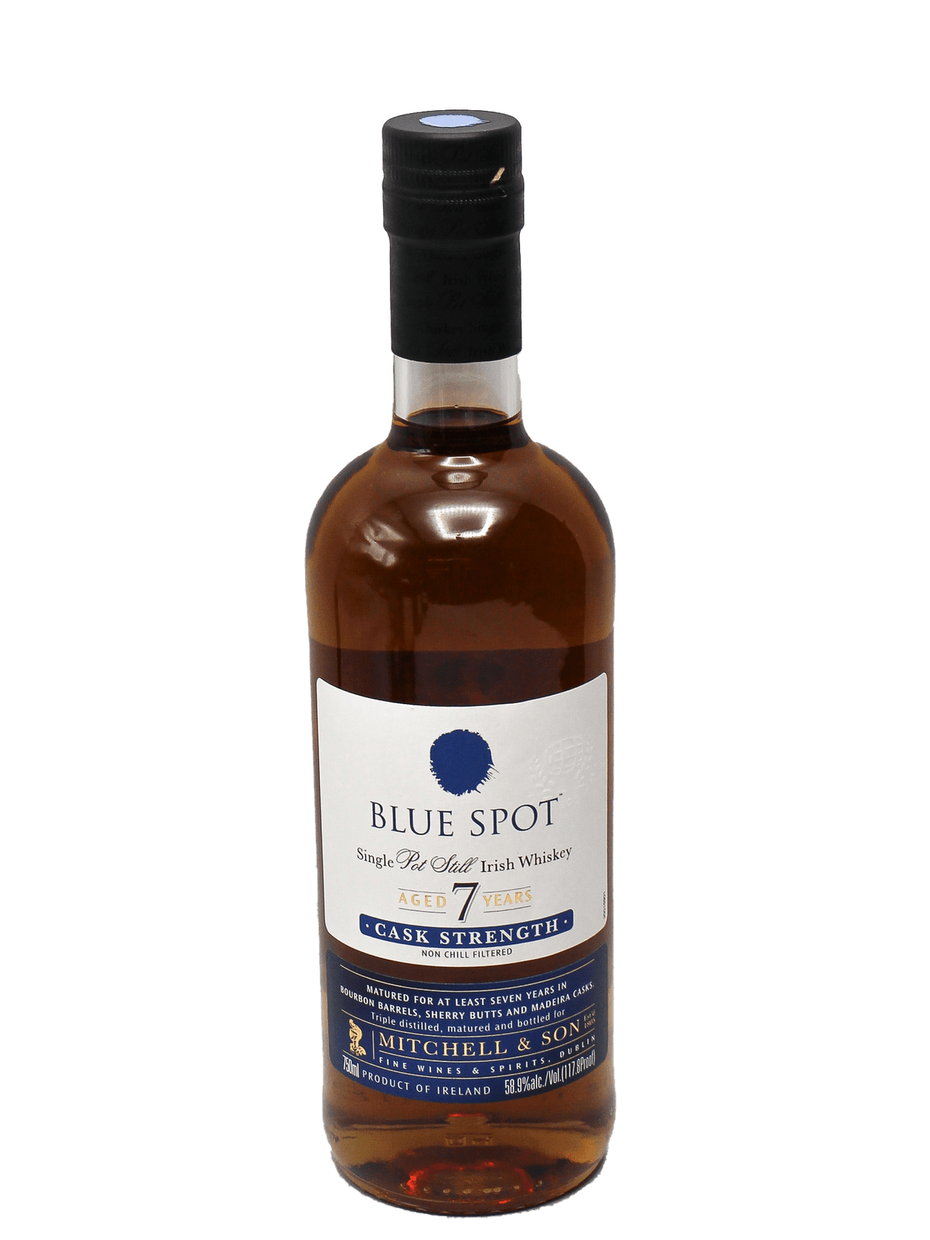 Blue Spot 7 Year Cask Strength Single Pot Still Irish Whiskey 750ml