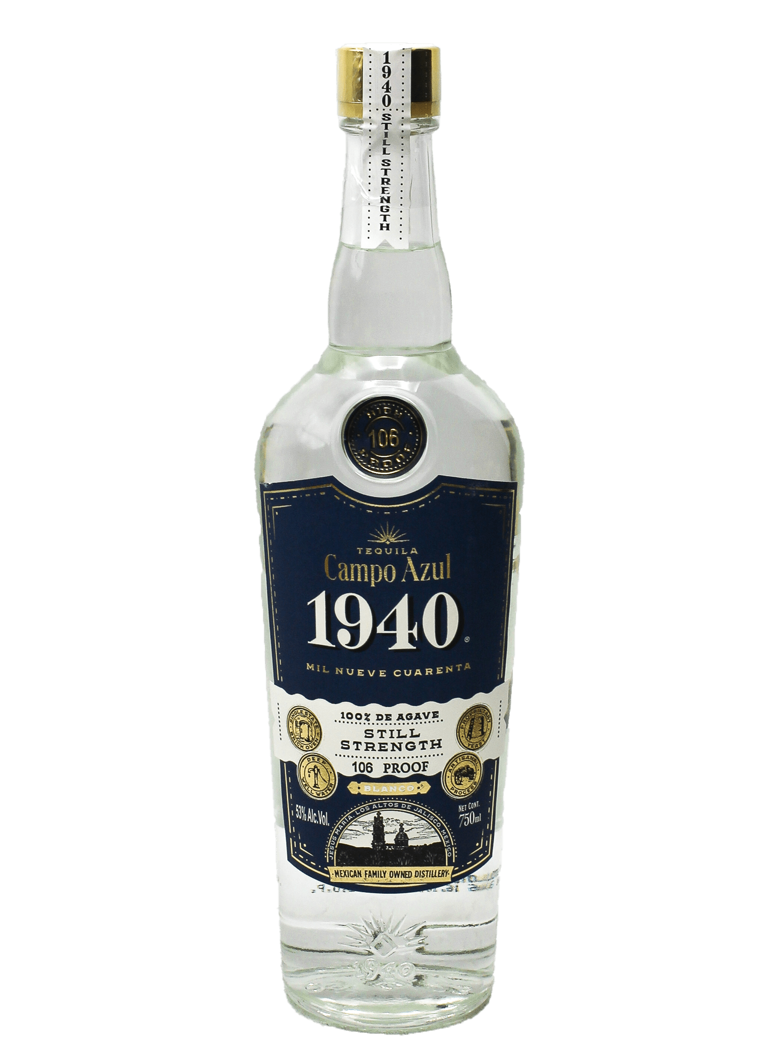 Campo Azul 1940 Still Strength Tequila Blanco 750ml