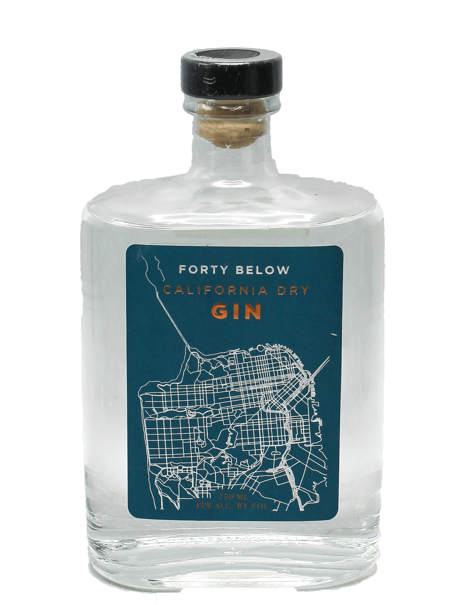 Forty Below California Dry Gin 750ml