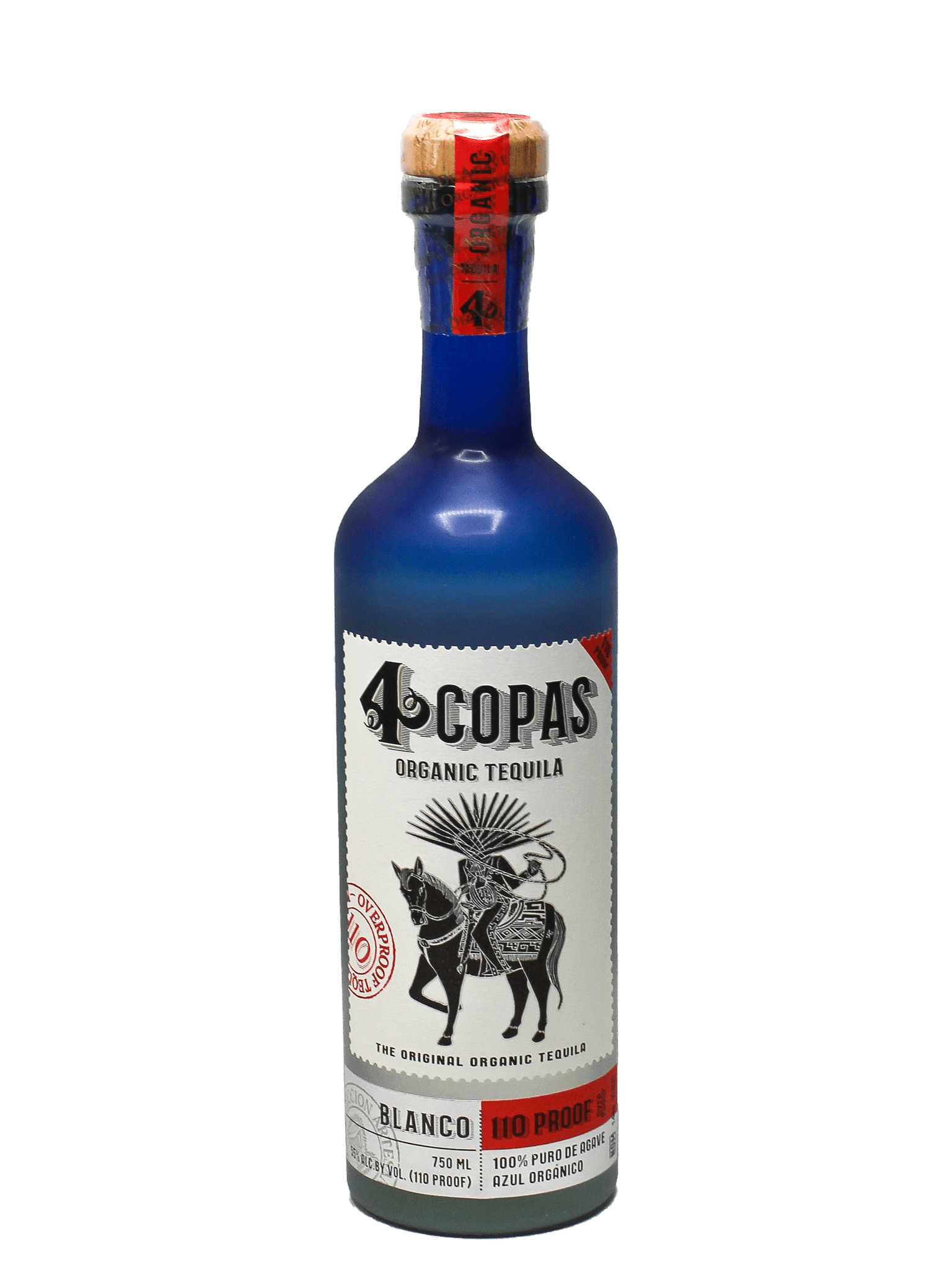 Buy 4 Copas 110 Proof Organic Tequila Blanco 750ml Online