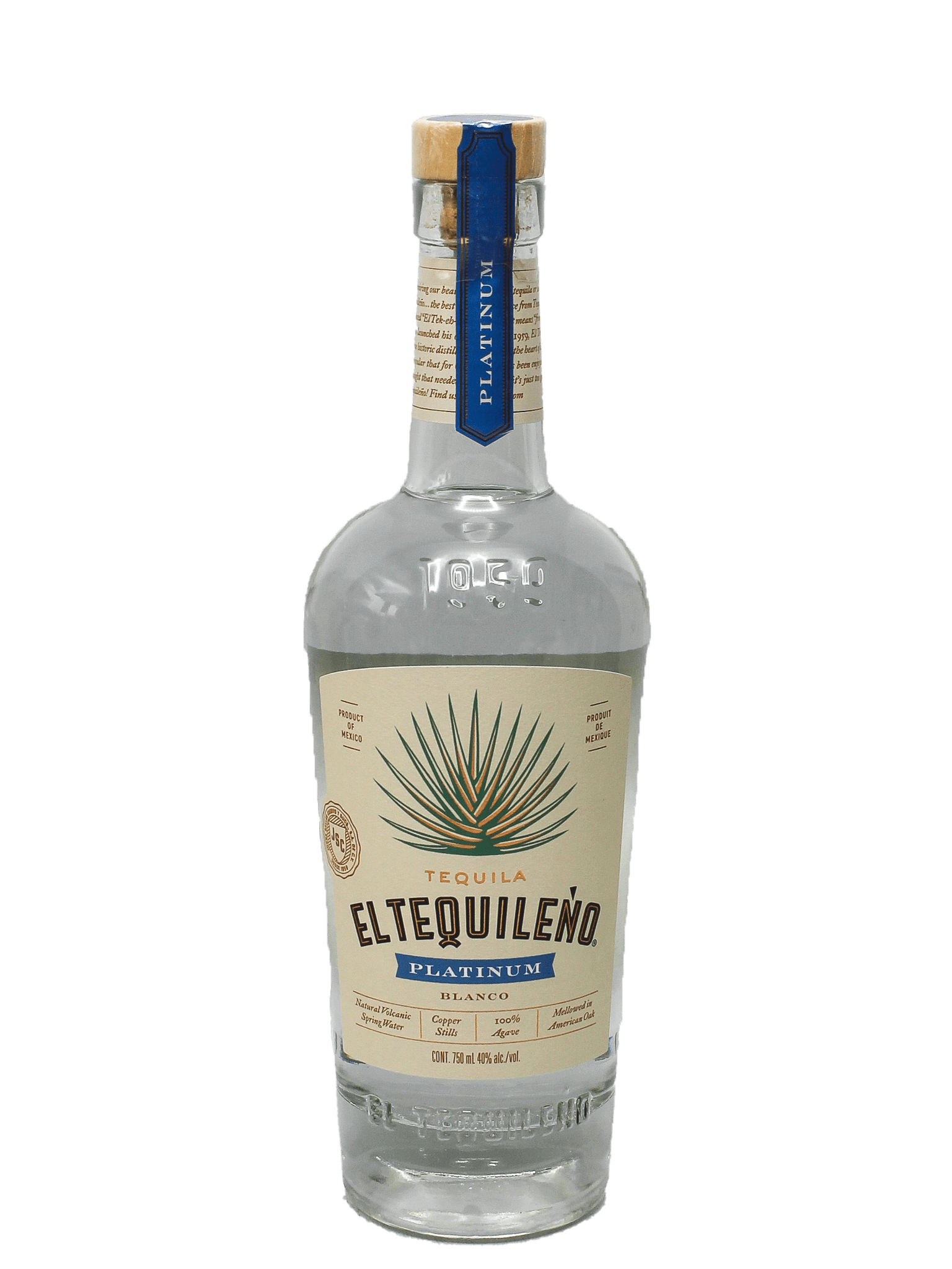 El Tequileno Tequila Platinum Blanco 750ml