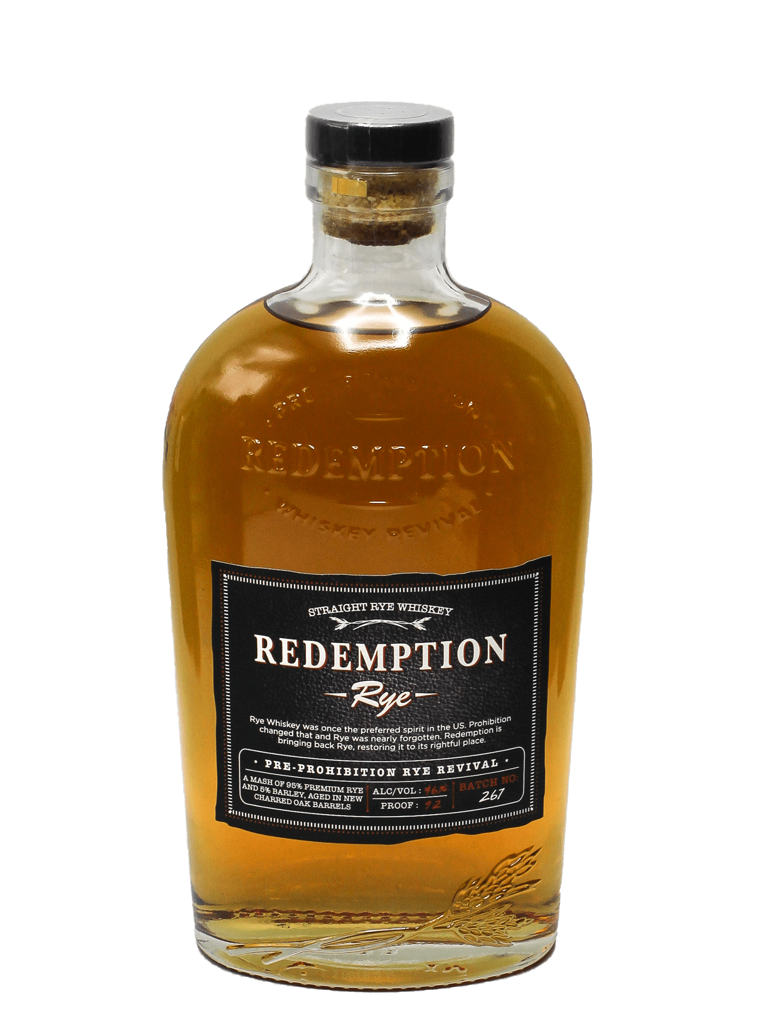 Redemption Straight Rye Whiskey 750ml – Bottle Barn